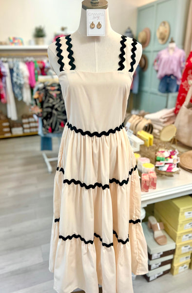 Beach Time Ric Rac Dress Cream – Evangelene and Co.