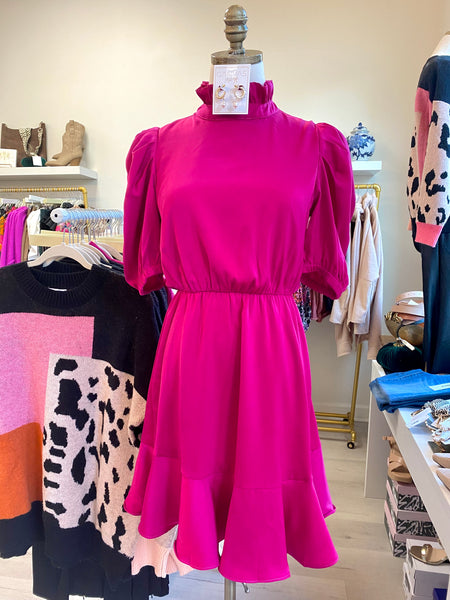 Knockout Flutter Sleeve Dress – Evangelene and Co.