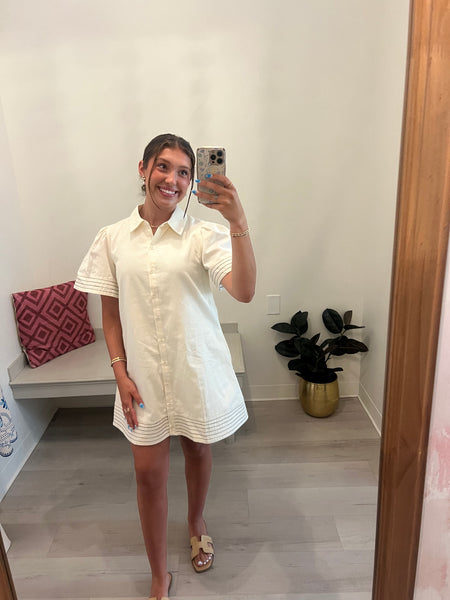 Joey SS Dress W/ Stitch Detail – Evangelene and Co.